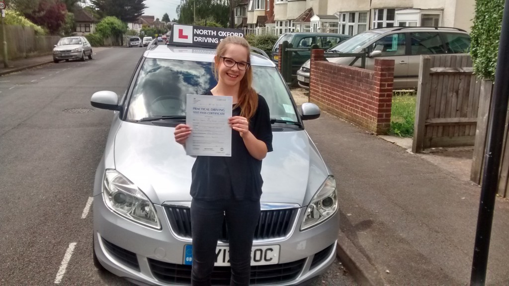 Congratulations Becca, passed first time with only a few minor faults ...